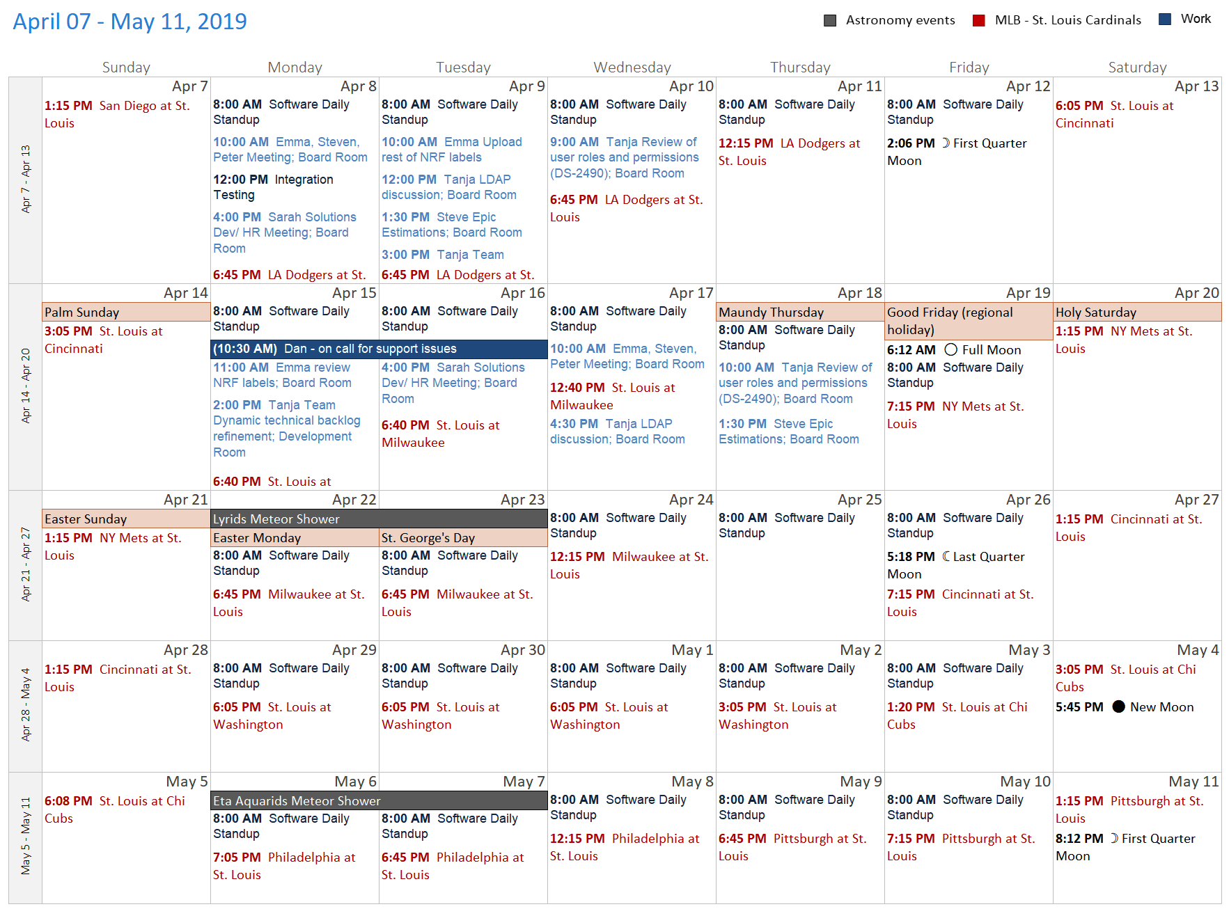 PrintableCal | Multi-Week Template