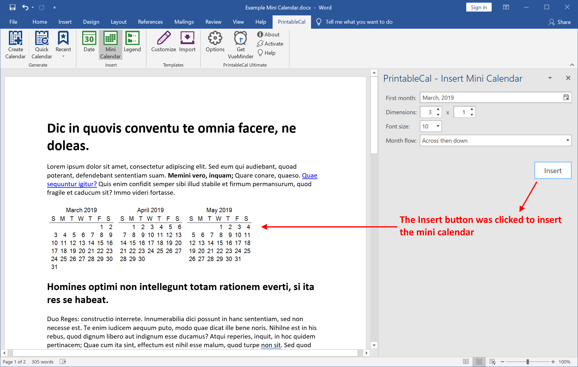 How To Add A Calendar In Word Lodtag